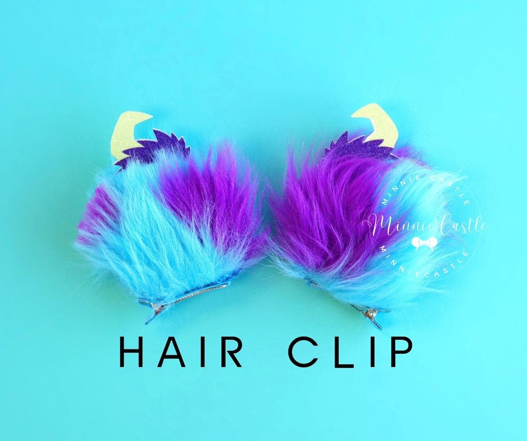 Sully Mickey Ears Hair Clips, Mickey Ears, Monsters Mouse Ears, Mickey ...