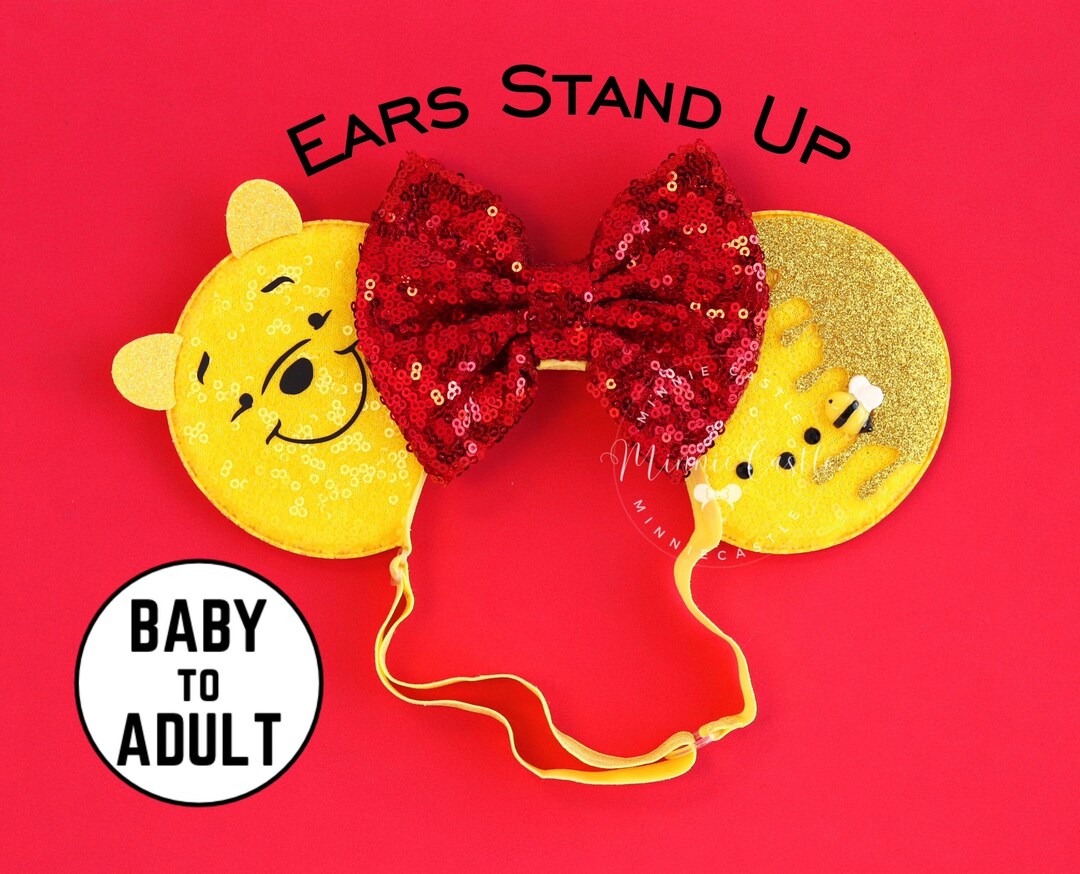 Pooh Honey Ears, Honey Pooh Bear Mickey Ears, Minnie Ears, Pooh Mouse ...