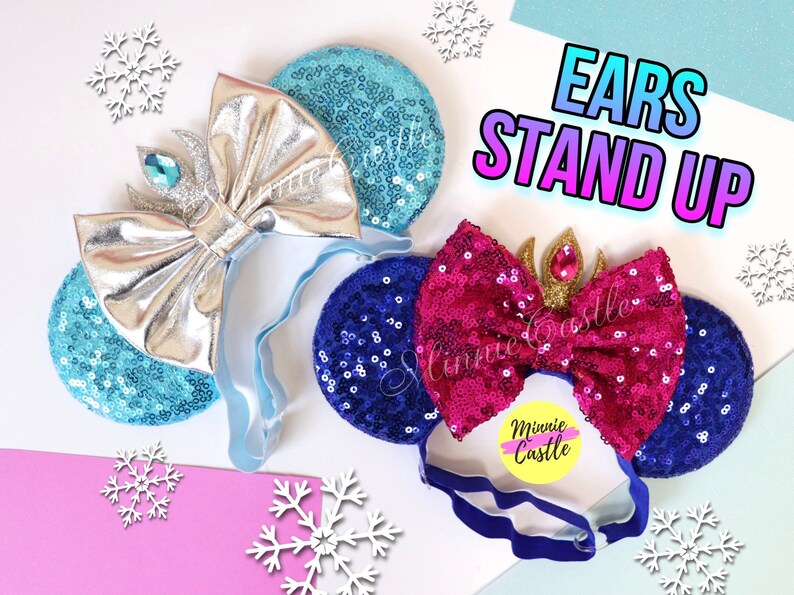 Elsa and Anna Mickey Ears Frozen Mouse Ears Elsa Mickey - Etsy