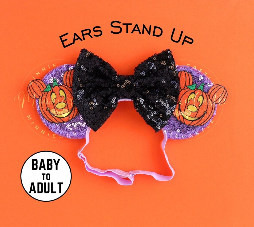 Mickey Ears Halloween, Pumpkin Mouse Ears, Women Adult Pumpkin Mickey ...