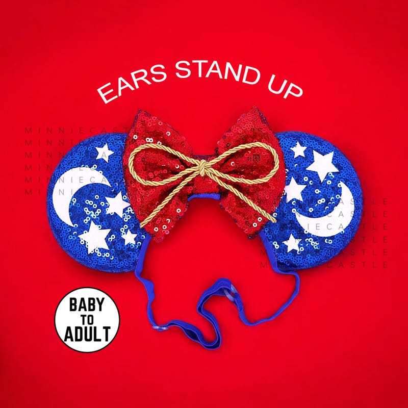 Mickey Ears Blue Stars - Etsy
