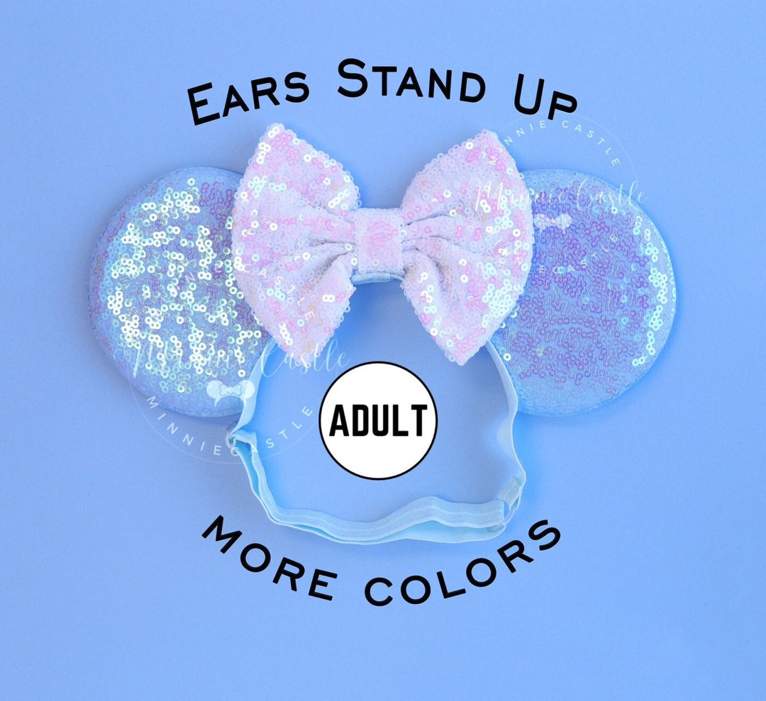 Minnie Ears, Baby Blue Iridescent Mickey Ears, Women Adult Mouse Ears ...