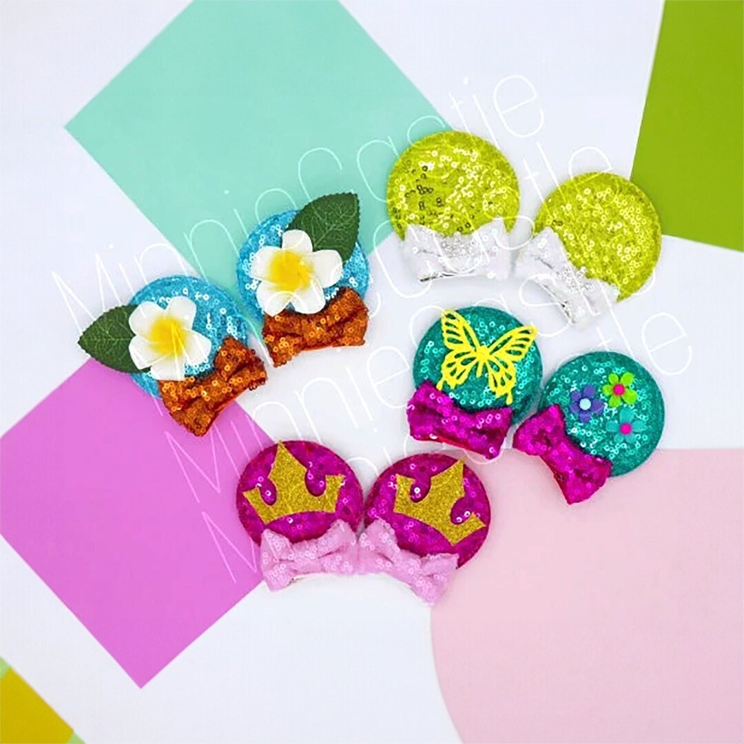 Minnie Ears, Minnie Ear Hair Clip, Princess Mickey Ears Hair Clip, Kids ...