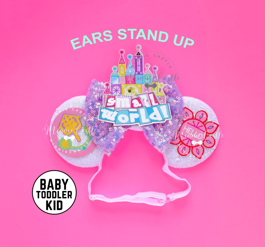 Small World Ears, Mickey Ears, Baby Toddler Minnie Ears, Adjustable ...
