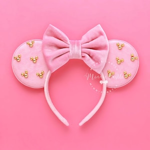 Beige Mickey Ears, Mickey Ears, Gold Minnie Charm Mouse Ears, Minnie ...