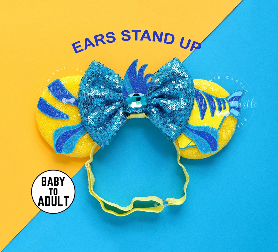 Flounder Ears, Mickey Ears, Little Mermaid Minnie Ears, Adult Mickey ...