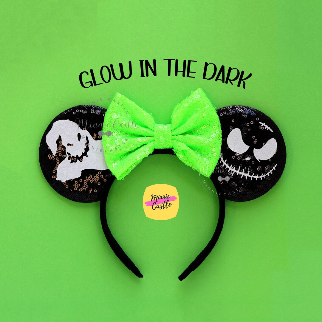 Halloween Oogie Boogie & Jack Ears, Mickey Ears, Minnie Ears, Glow in ...
