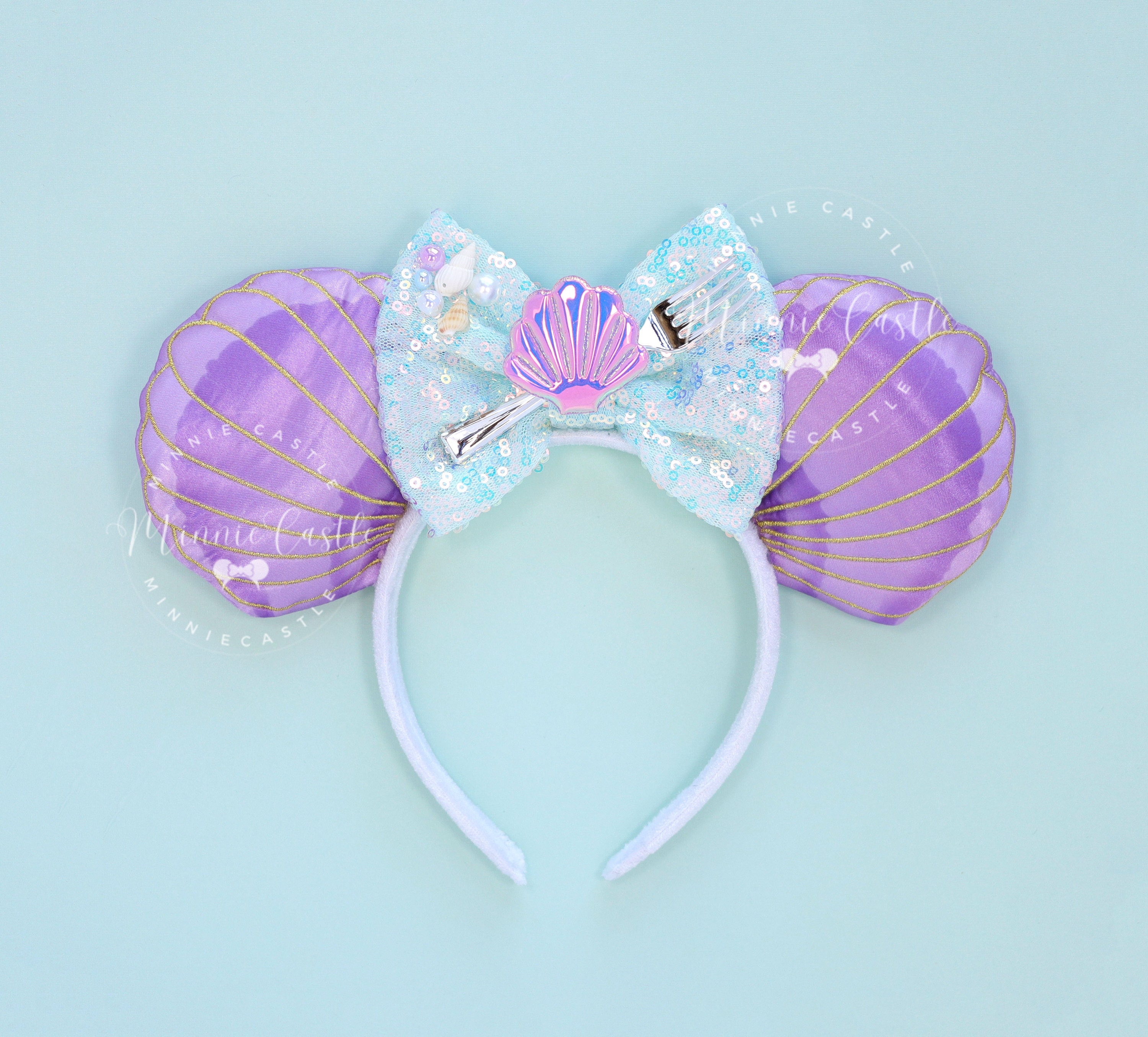 Mermaid Mickey Ears, Mickey Ears, Mermaid Seashells Minnie Ears, Minnie ...