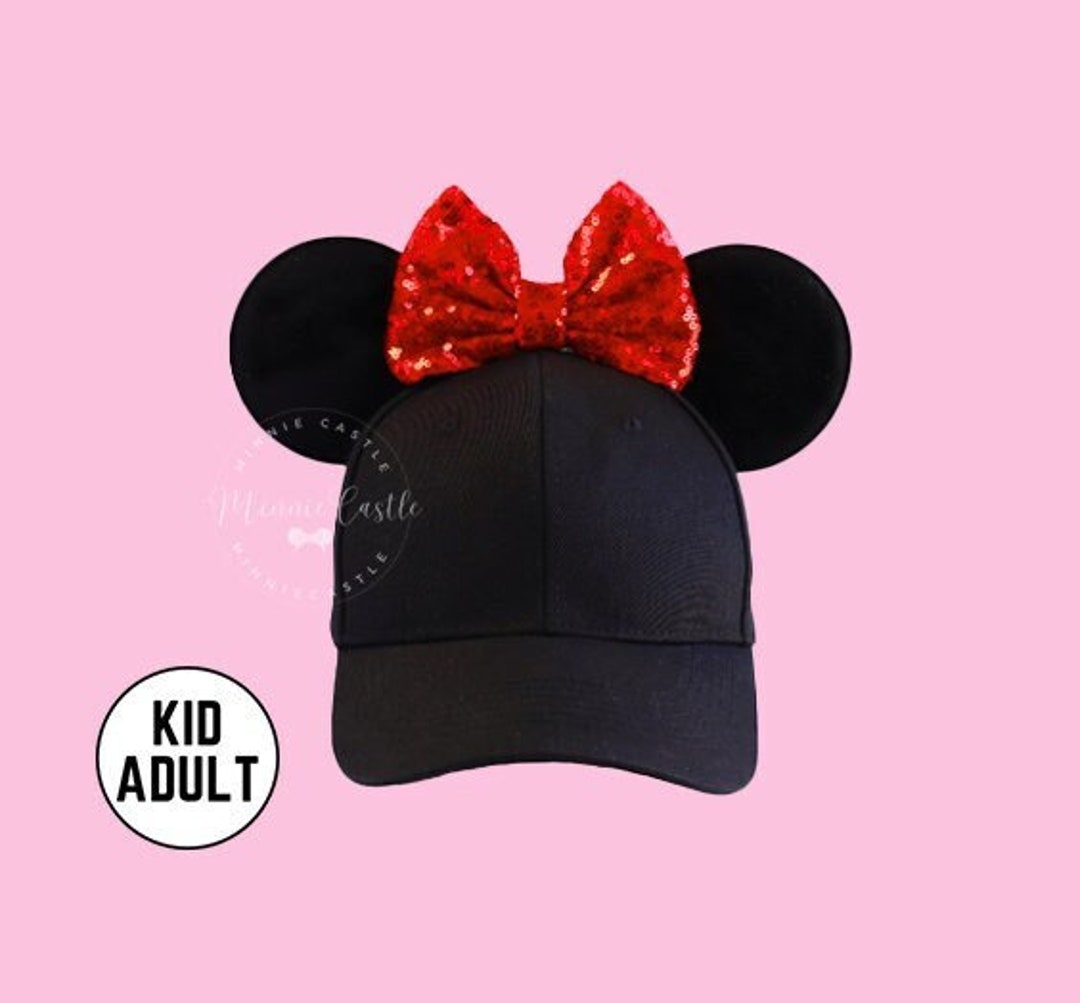 Mickey Ears Hat, Mickey Ears Baseball Cap, Minnie Ears Hat With Bow ...