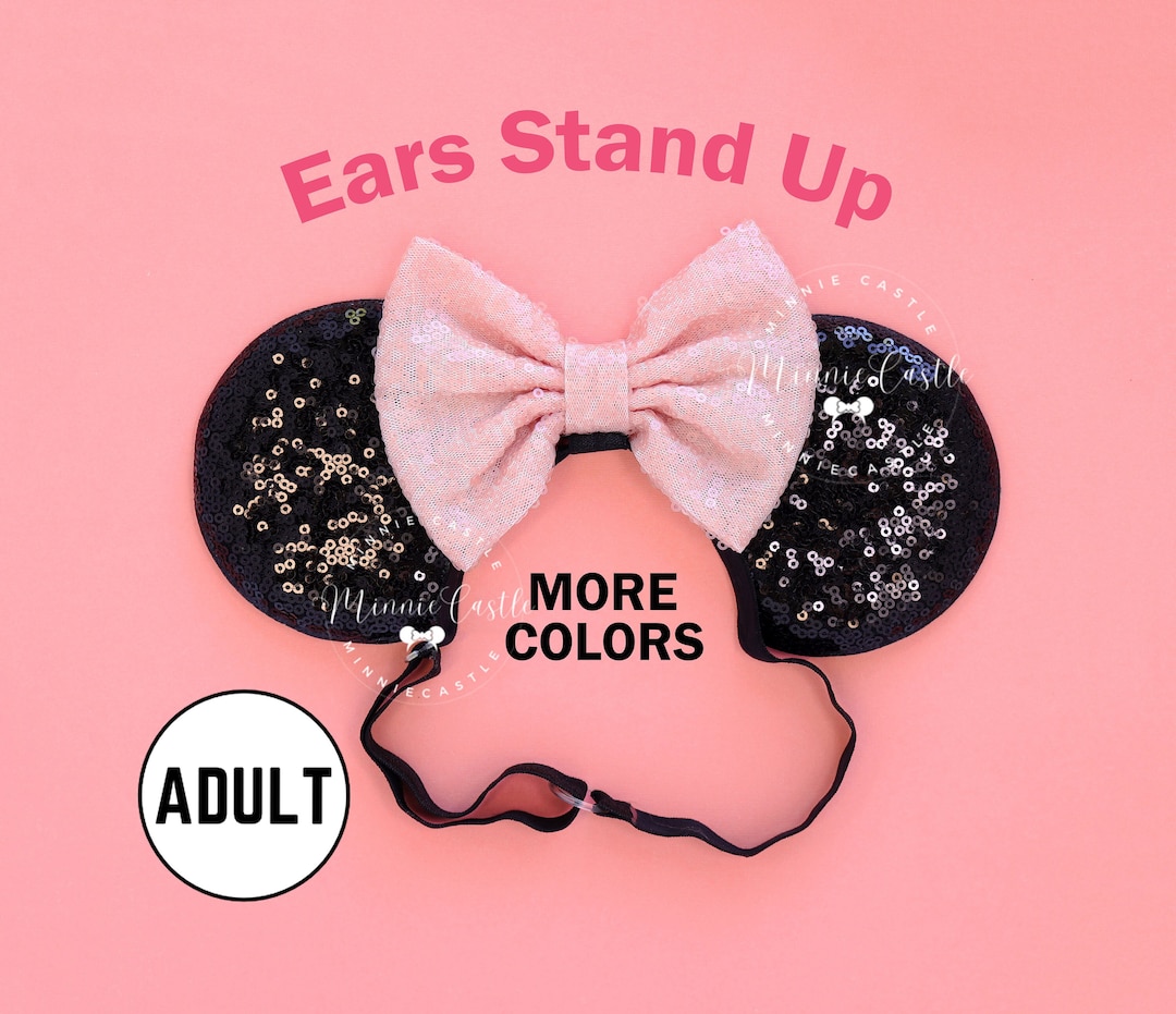 Minnie Ears, Women Adult Minnie Ears, Mouse Ears Elastic Headband ...