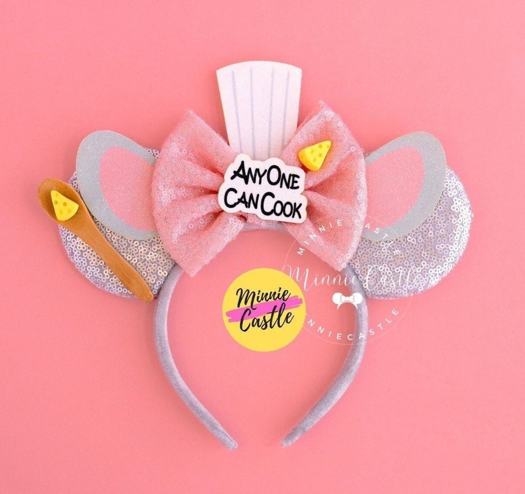Remy Mouse Ears: Sequin Chef Mickey Ears Headband by Minnie Castle - Etsy