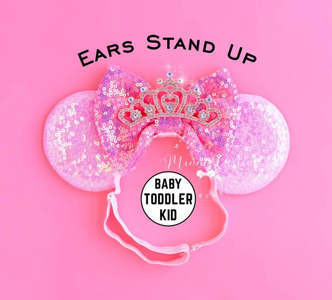 Mickey Ears With Crown, Mickey Ears, Baby Mickey Ears, Toddler Minnie ...