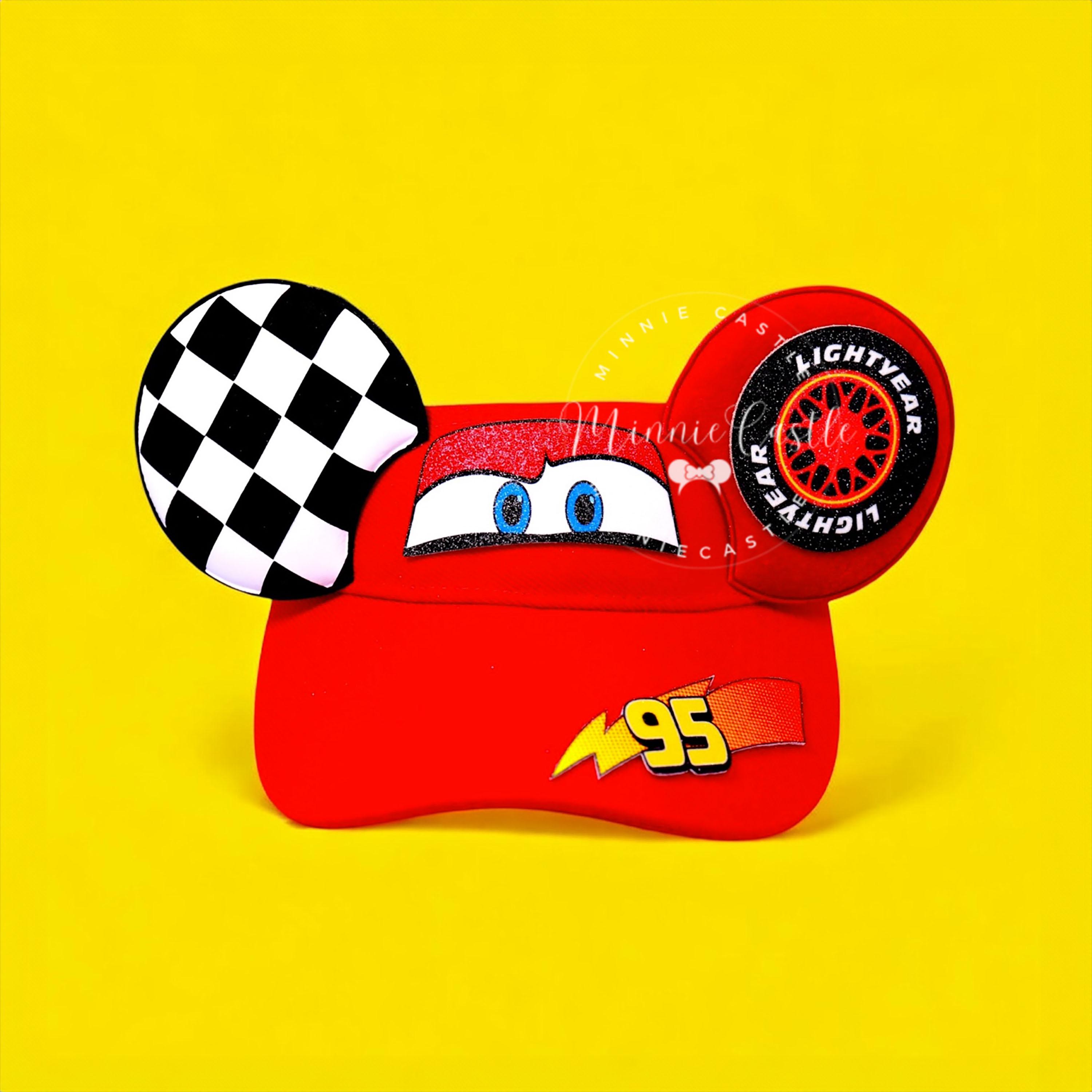 Cars Visor for Girls, Mickey Ear Visor, Minnie Visor, Mcqueen Mouse Ear ...