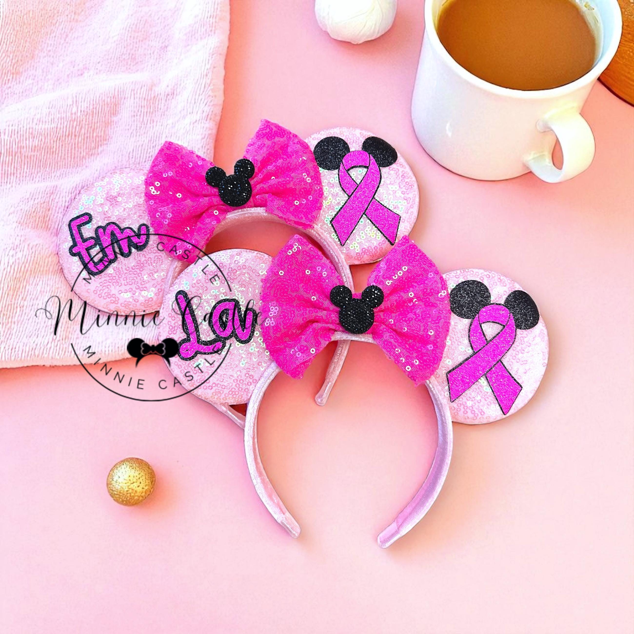 Breast Cancer Awareness Mickey Ears, Custom Ears Headband by Minnie ...