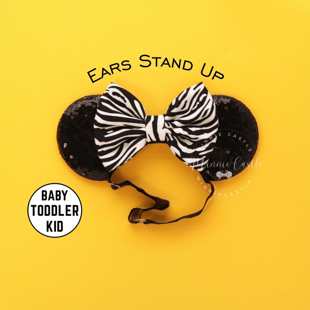 Zebra Animal Print Ears, Mickey Ears, Baby Minnie Ears, Safari Trip ...