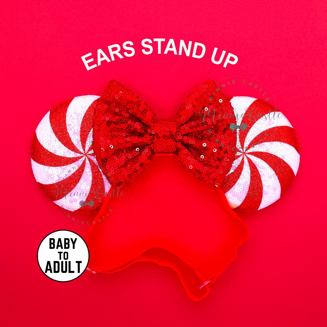 Peppermint Minnie Ears, Minnie Ears, Christmas Ears, Peppermint Candy ...