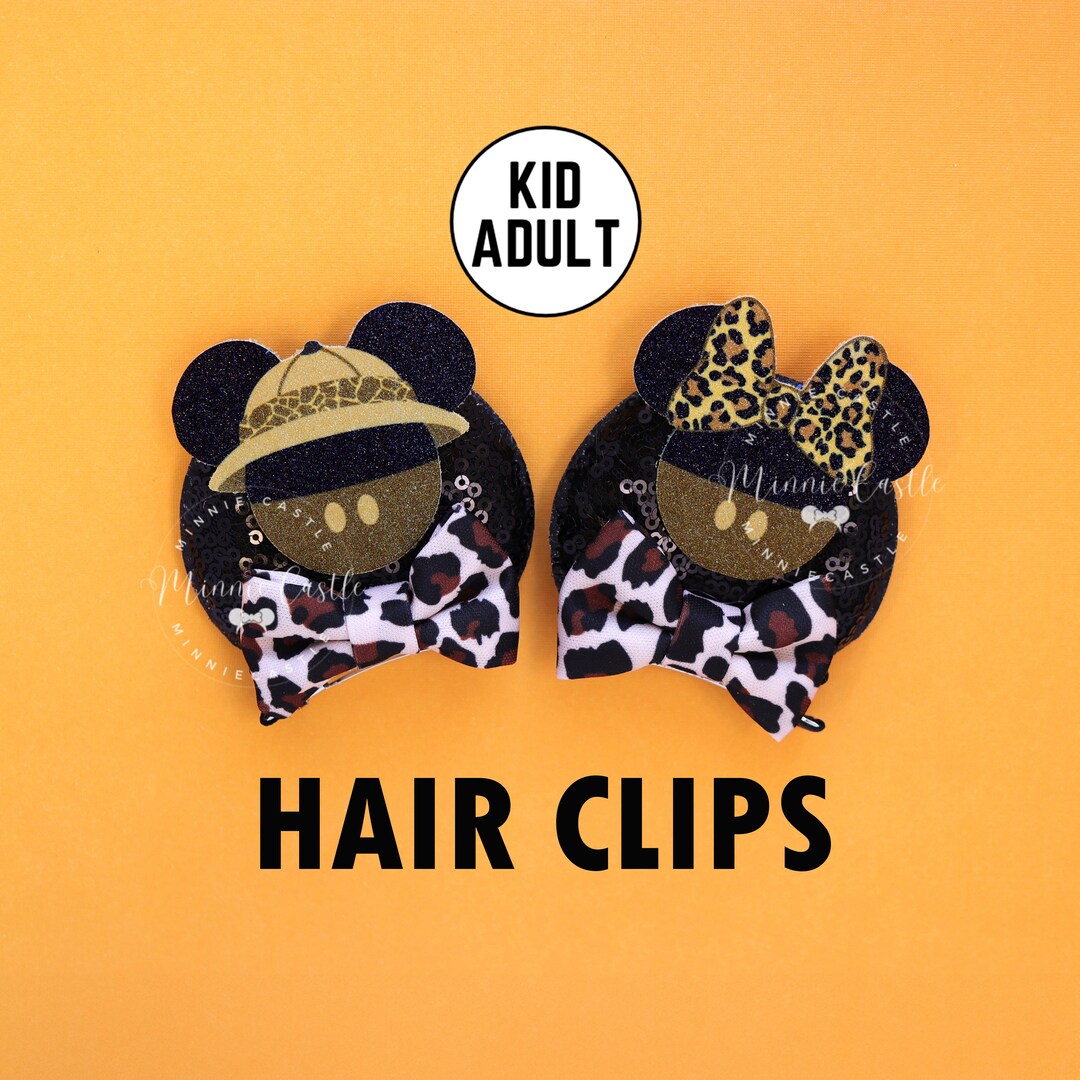 Minnie & Mickey Safari Trip Ears, Mickey Hair Clips for Kids and Adults ...