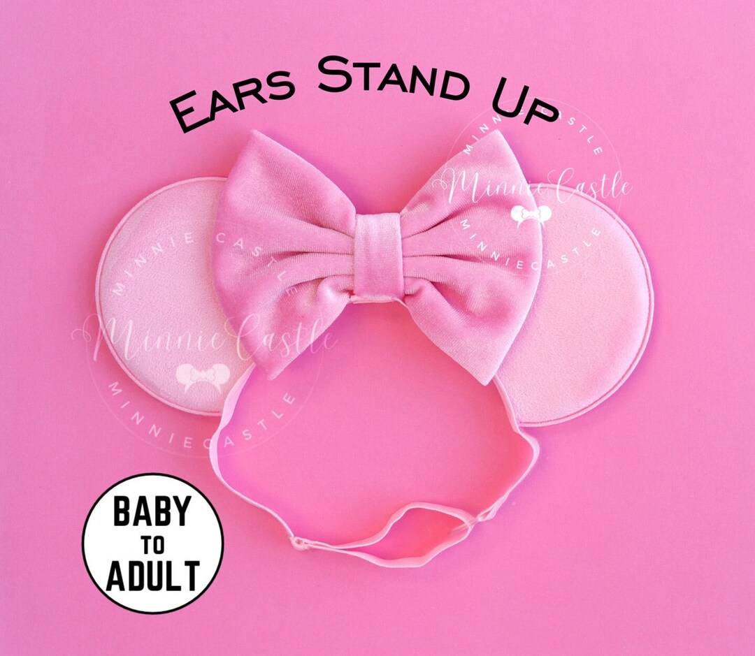 Mickey Ears, Pink Mickey Ears, Adult Women Mouse Ears, Minnie Ears ...