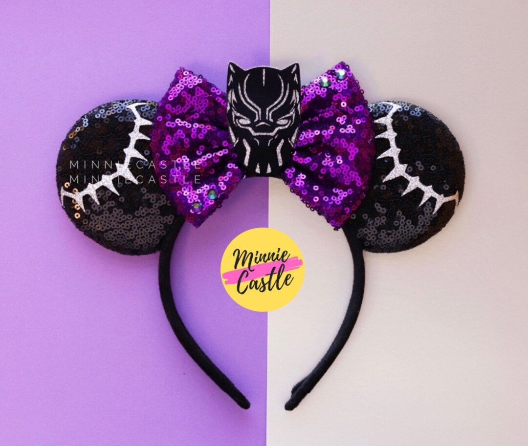 Panther Mickey Ears, Minnie Ears, Black Mouse Ears, Mickey Ears, Mouse ...