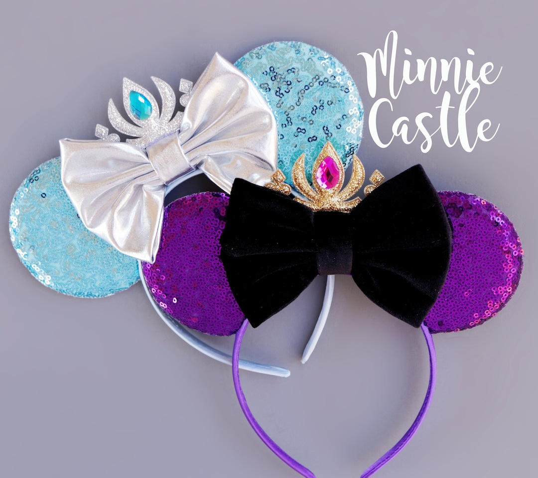 Queen Ice Mickey Ears, Mickey Ears, Anna Mouse Ears, Princess Crown ...