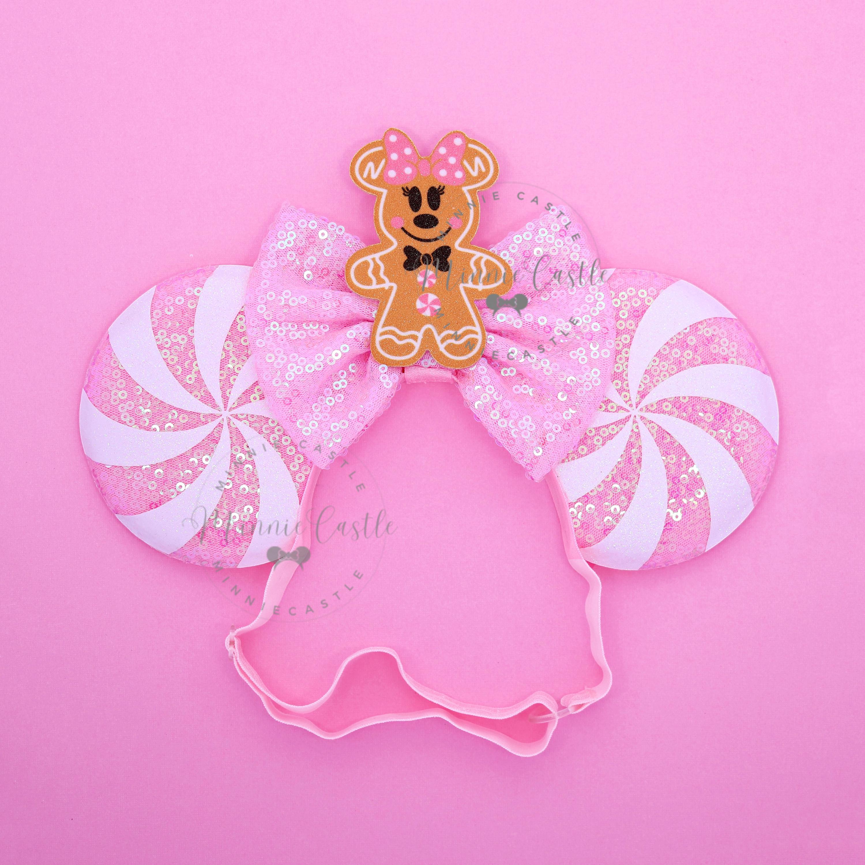 Christmas Gingerbread Ears, Mickey Ears, Christmas Mickey Ears Elastic ...