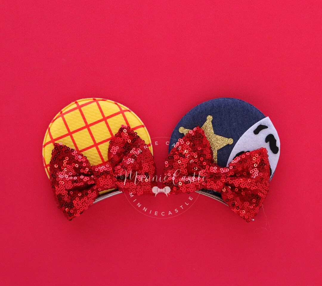 Woody Ears, Mickey Ears Hair Clips, Toy Cowboy Ears, Woody Mickey Ears ...