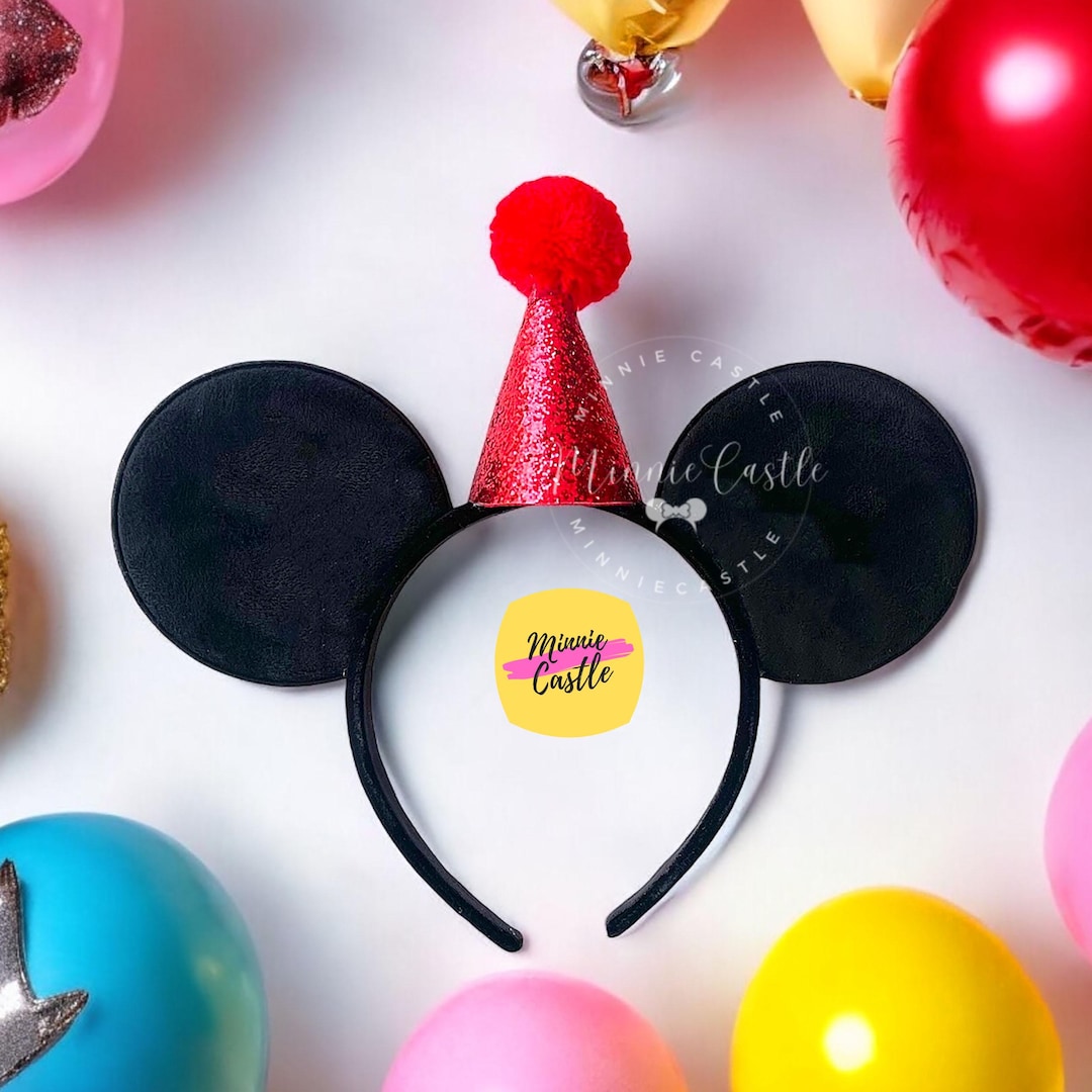 Birthday Hat Ears, Birthday Mickey Ears, Boy Men Mouse Ears, Birthday ...