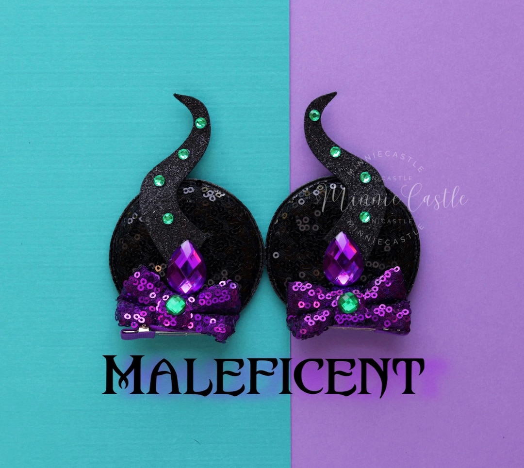Malficent Ears, Mickey Ears Hair Clips, Mickey Ears, Minnie Ears ...