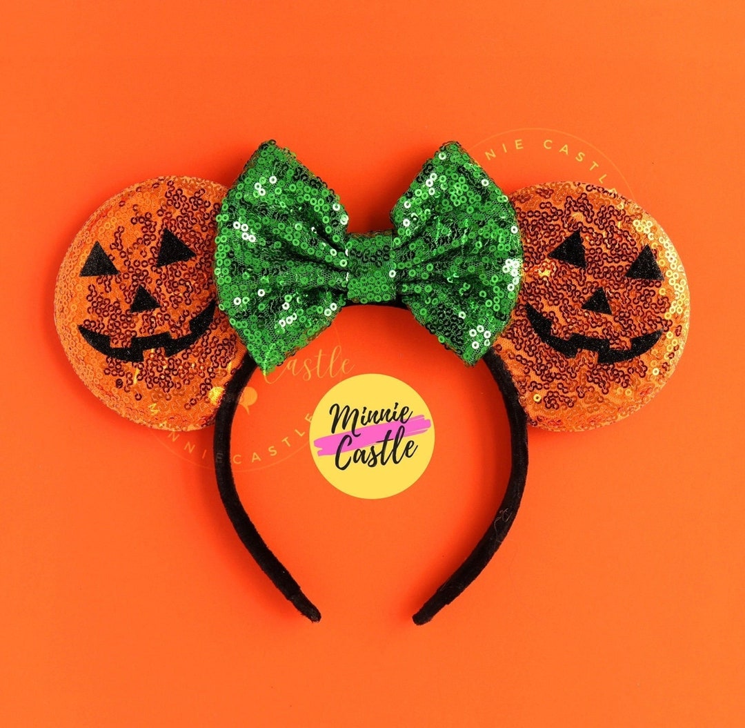 Pumpkin Face Mouse Ears: Halloween Mickey Headband by Minnie Castle - Etsy