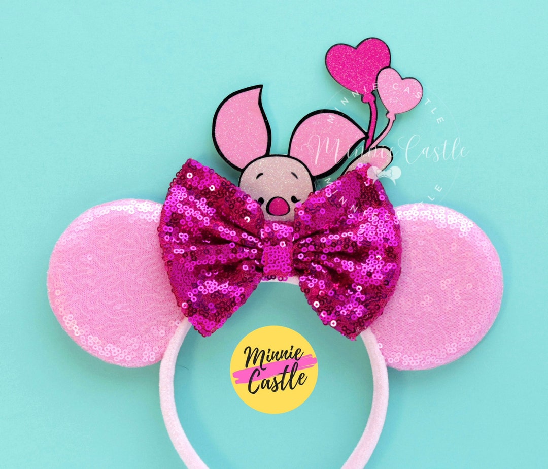Pink Pig Mickey Ears, Mickey Ears, Minnie Ears, Mouse Ears Headband ...