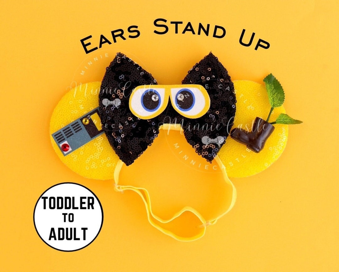 Yellow Robot Ears, Mickey Ears, Women Adults Mouse Ears, Minnie Ears ...