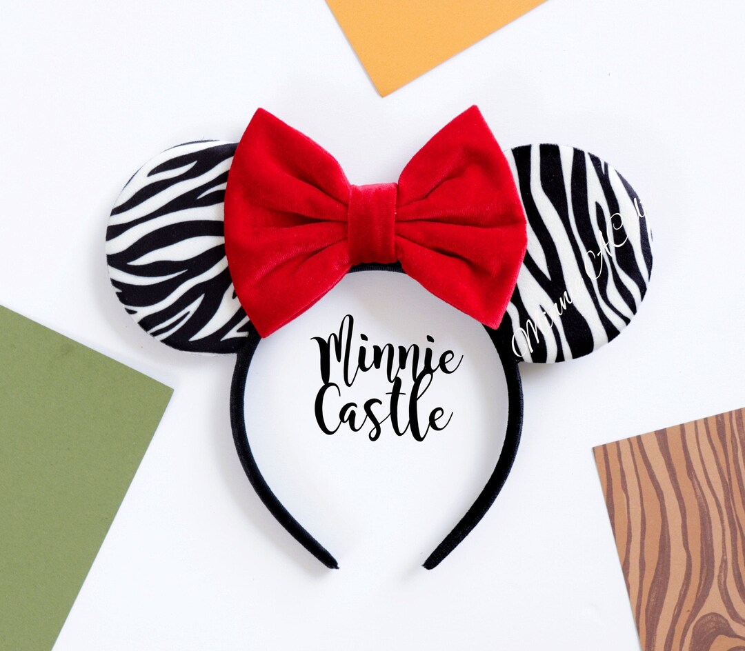 Zebra Mickey Ears, Zebra Mouse Ears, Mickey Ears, Minnie Ears, Mouse ...