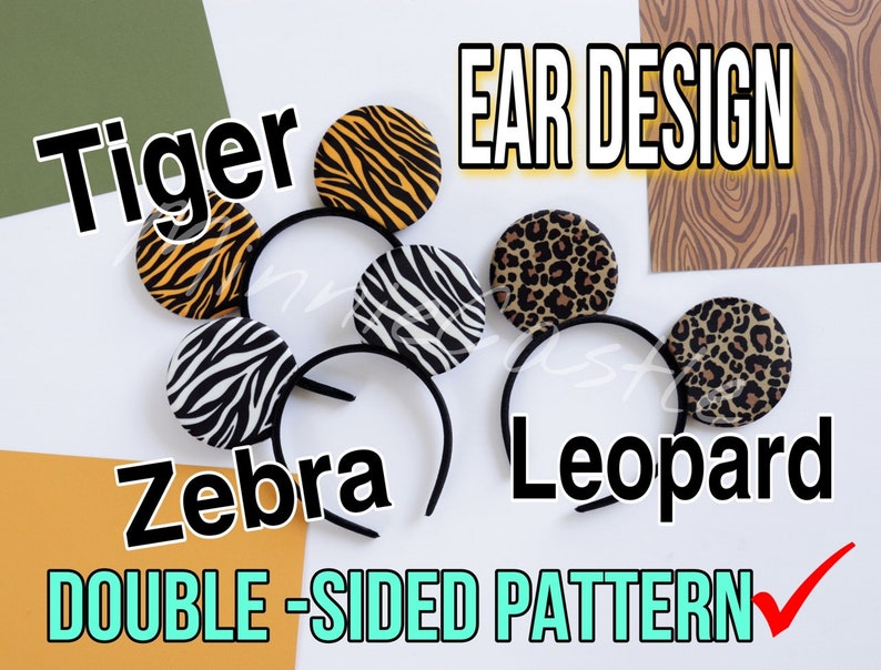 Tiger Print Safari Mouse Ears, Mickey Ears, Animal Kingdom Minnie ...