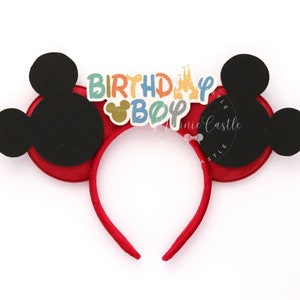 Birthday Boy Ears, Birthday Mickey Ears, Boy Men Mouse Ears, Birthday ...