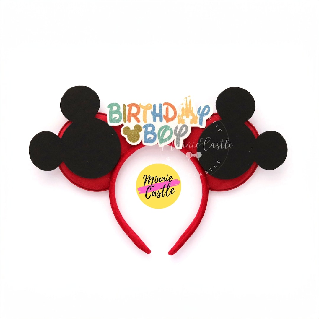 Birthday Boy Ears, Birthday Mickey Ears, Boy Men Mouse Ears, Birthday ...