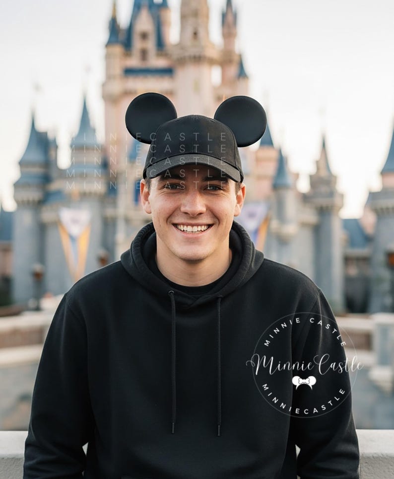 Personalized Mickey Ears Baseball Cap: Custom Wish Kid Design, Suede ...