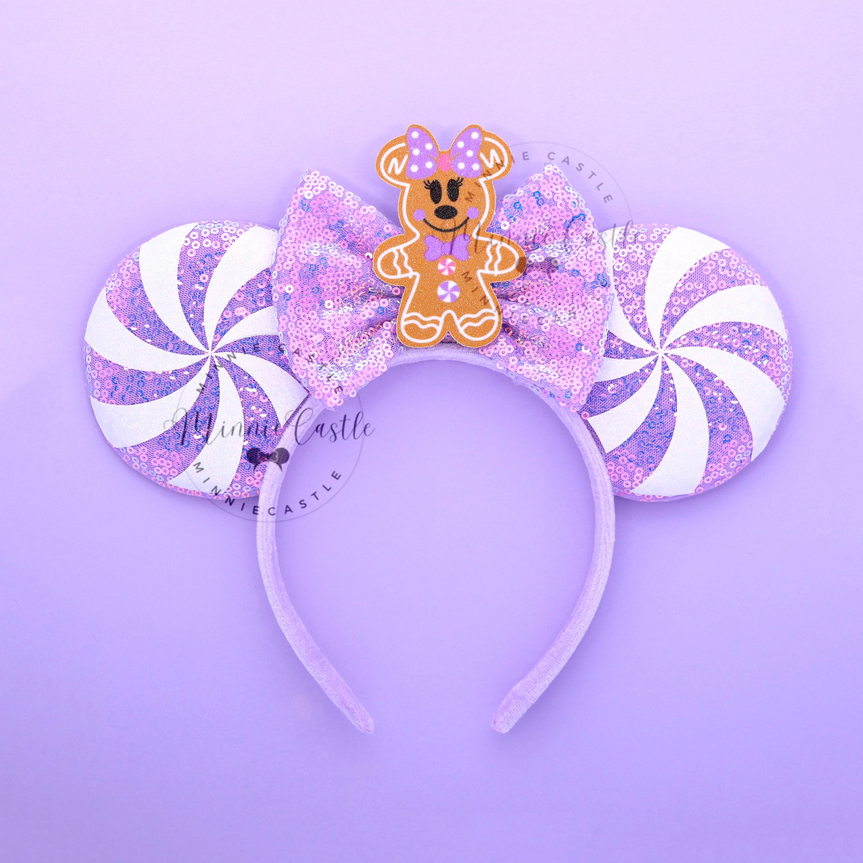 Gingerbread Swirl Mouse Ears, Christmas Mickey Ears, Red White ...