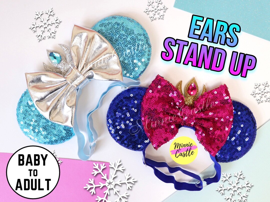 Elsa and Anna Mickey Ears, Frozen Mouse Ears, Elsa Mickey Ears ...