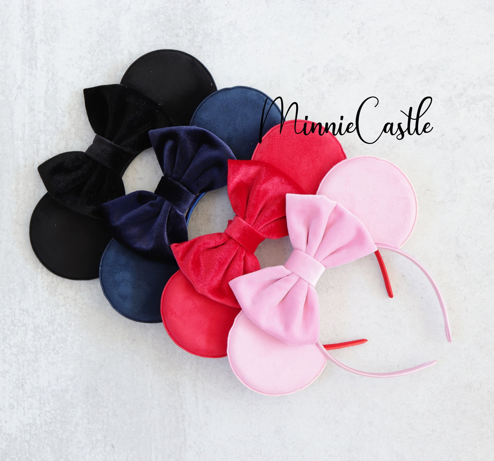 Mickey Ears, Beige Mickey Ears, Velvet Mouse Ears, Minnie Ears, Mouse ...