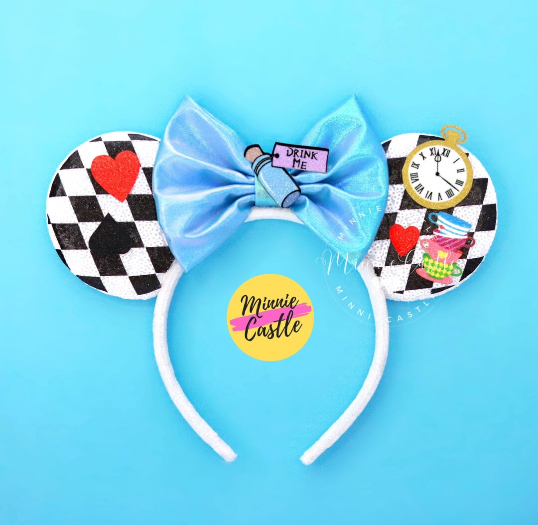 Alice Mickey Ears, Alice Mouse Ears, Mickey Ears, Minnie Ears, Mouse ...