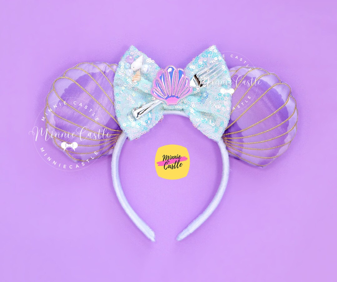 Mermaid Mickey Ears, Mickey Ears, Mermaid Seashells Minnie Ears, Minnie ...