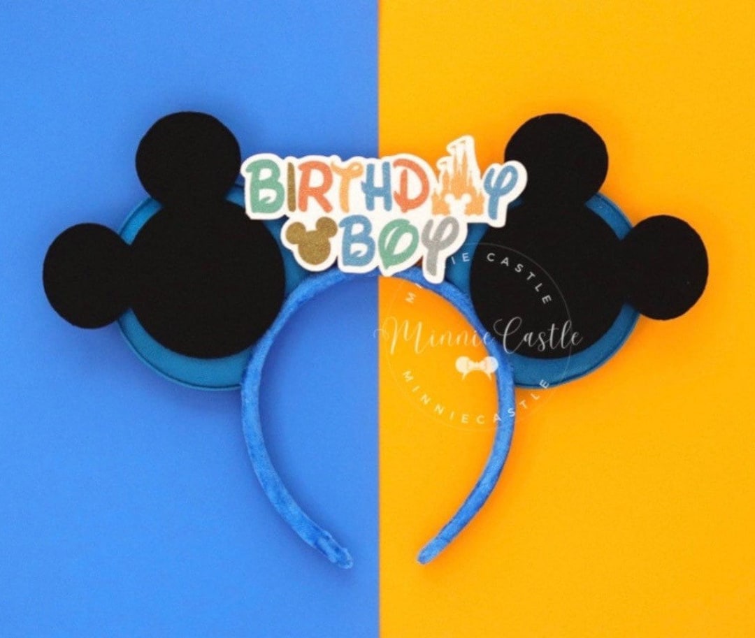 Birthday Boy Ears, Birthday Mickey Ears, Boy Men Mouse Ears, Birthday ...
