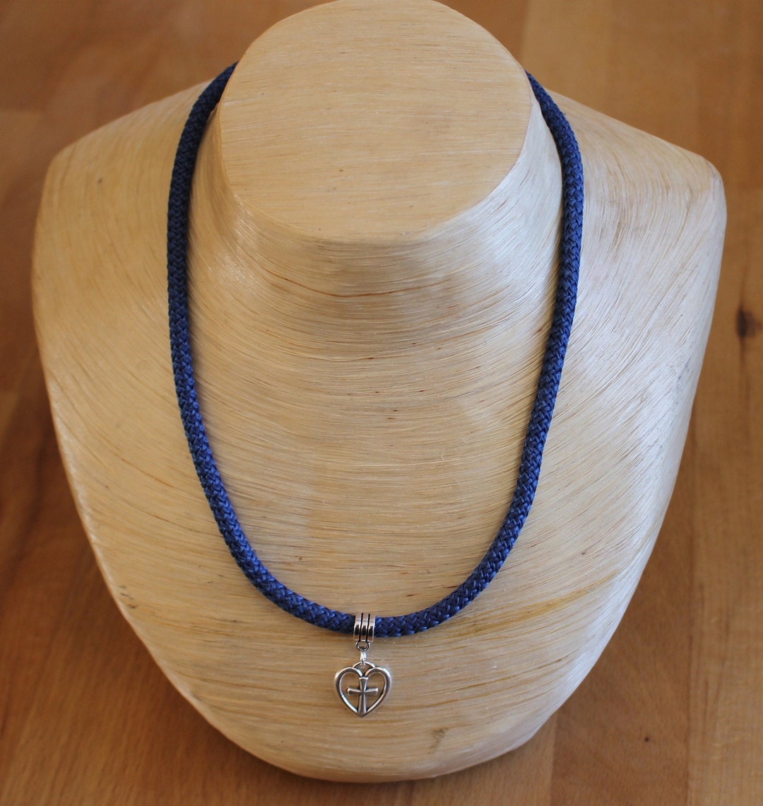 Communion/confirmation/inch Sailing Rope Chain With Heart With Cross ...