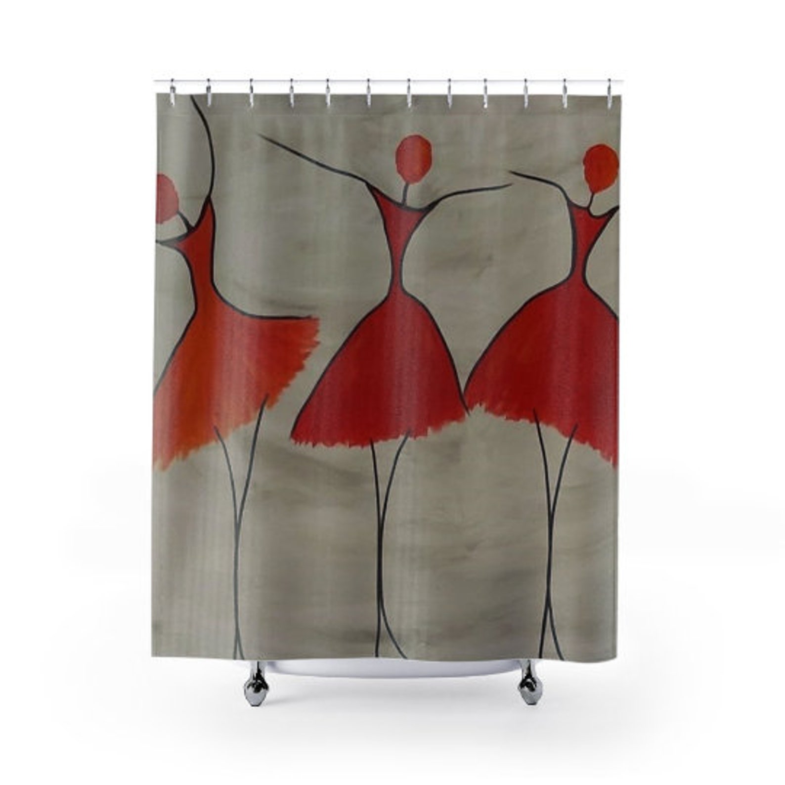 Red Shower Mat / Shower Decor/nice Buth Mat/ Bathroom Decor/unique Bath ...
