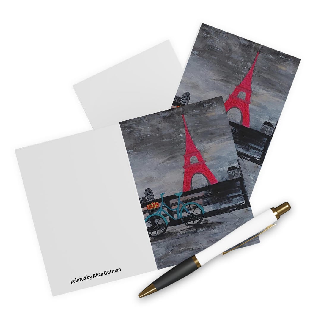 Paris Greeting Cards, Paris Postcards, Handmade Paris Postcards, Paris ...