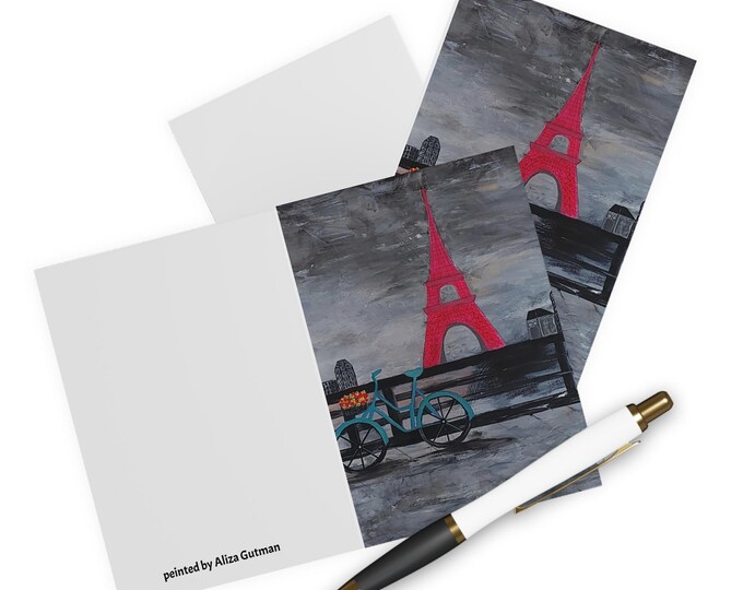 Personalized Paris Greeting Card, Romantic Postcard for Her, Eiffel ...