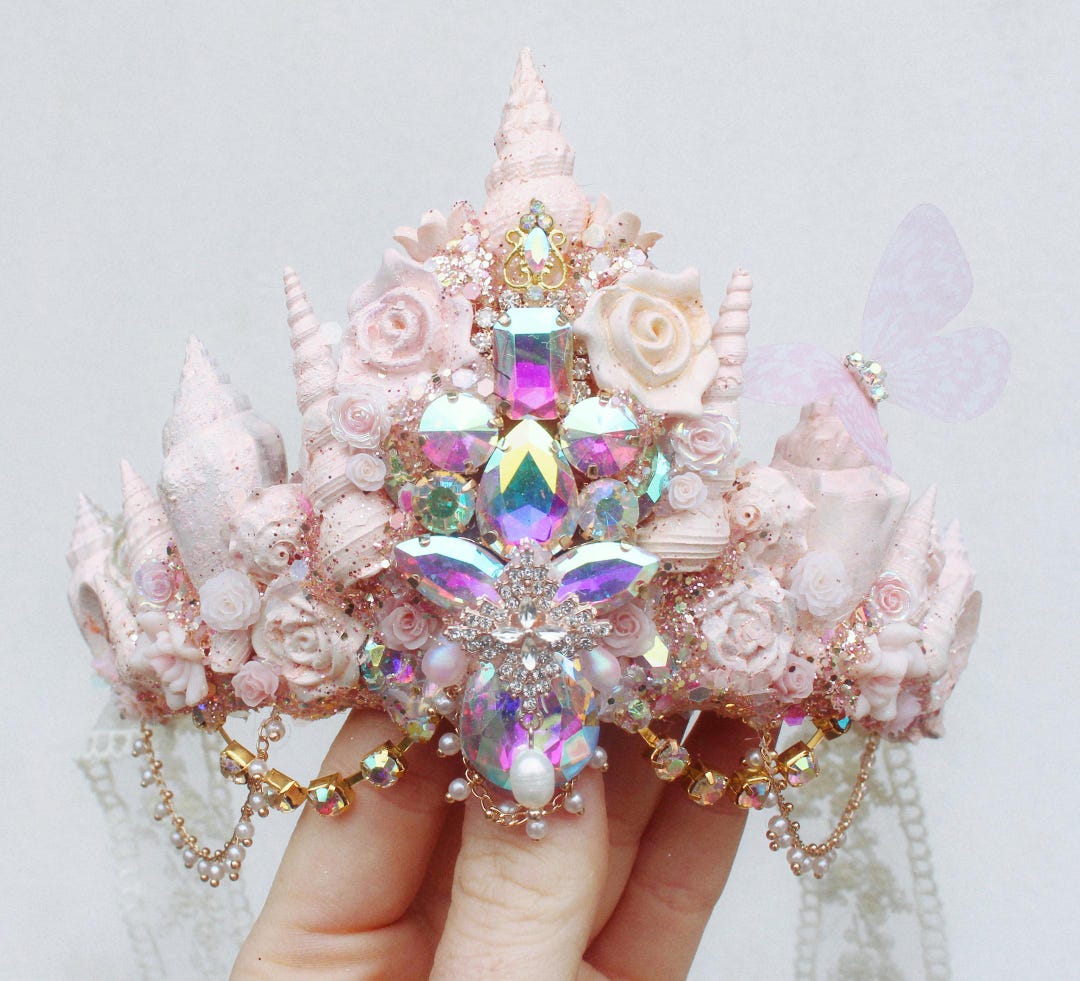 Perfect Peaches Mermaid Crown - Etsy