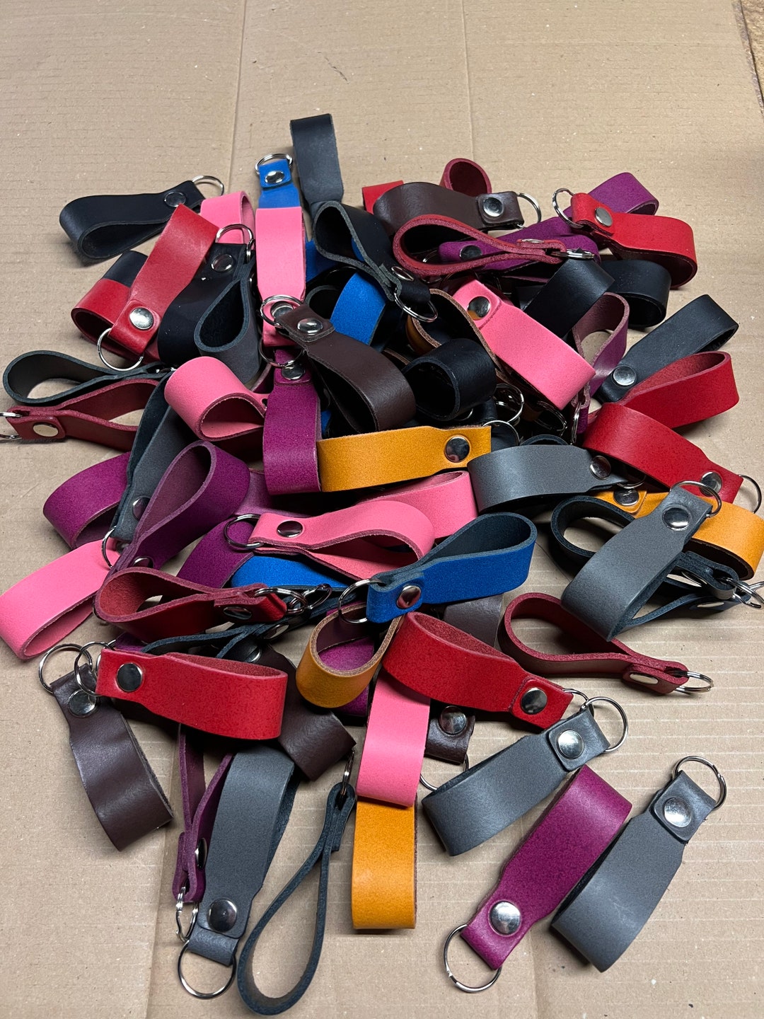 Leather Key Fob Blanks Bag of 100! Genuine Leather Key Ring Blanks - Etsy