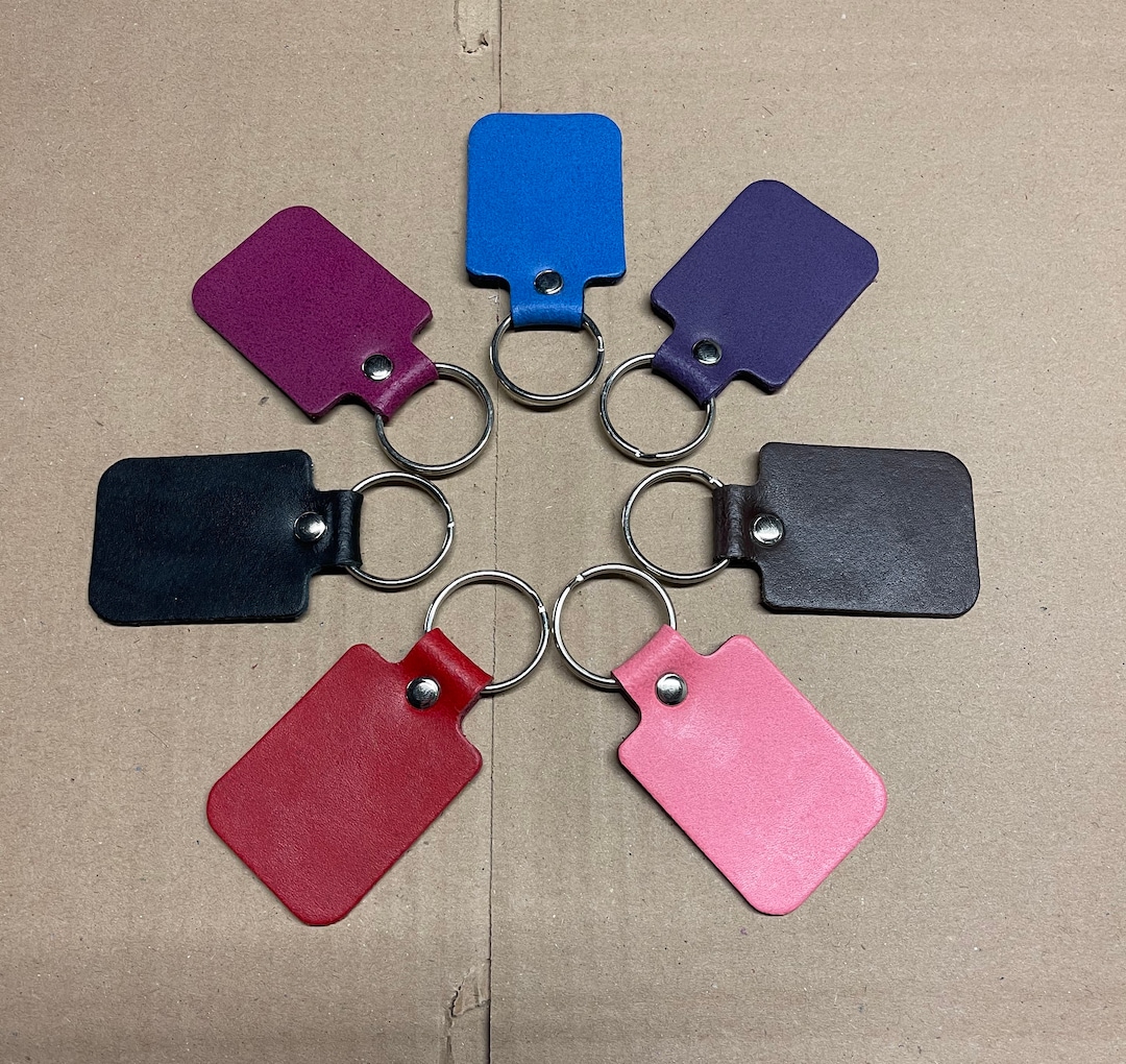 Leather Key Ring Blanks Bag of 100 Genuine Leather Key Fob Blanks - Etsy
