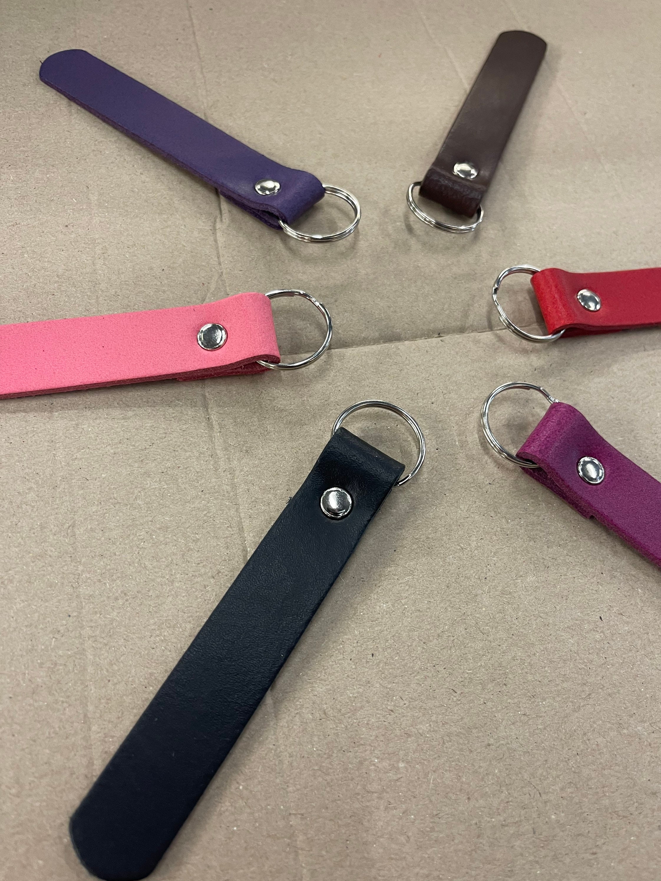 Leather Key Fob Blanks Bag of 50 Genuine Leather Key Ring Blanks - Etsy